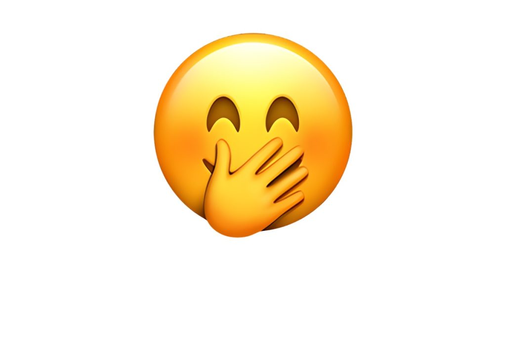 Blushing Emoji With Hand On Mouth at Brent Vangundy blog